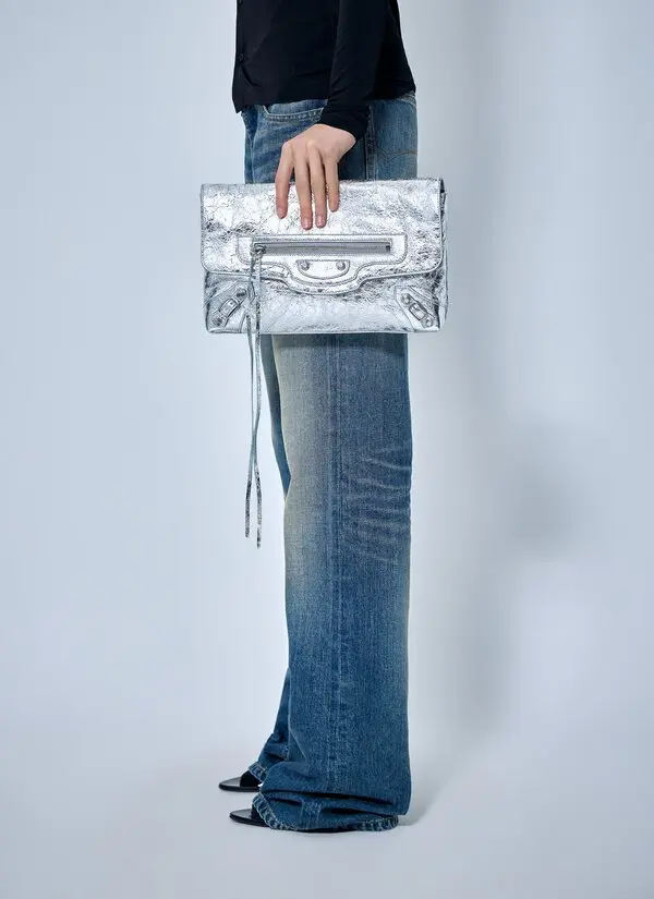 Balenciaga Le City Clutch - Silver