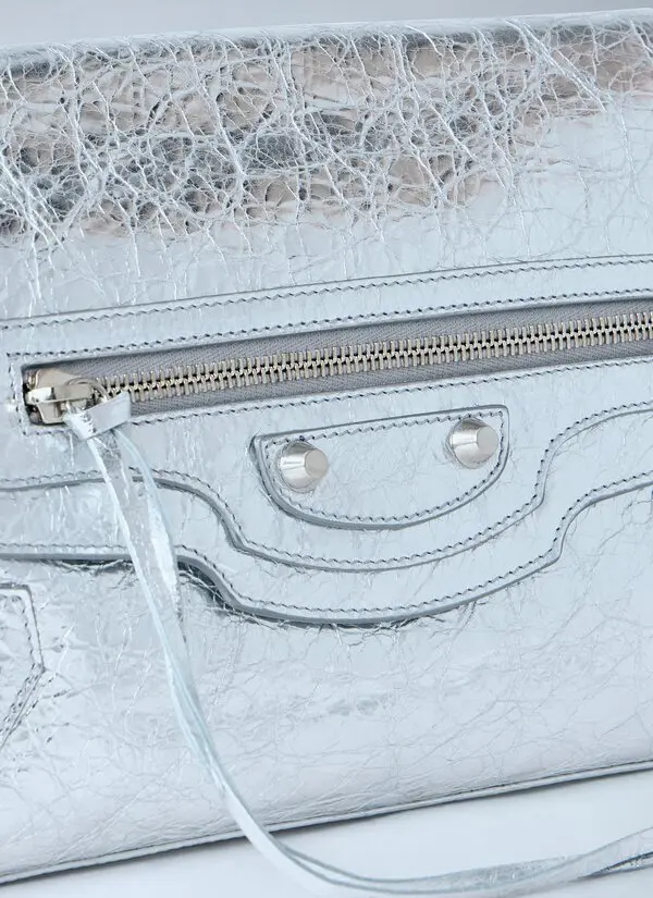 Balenciaga Le City Clutch - Silver