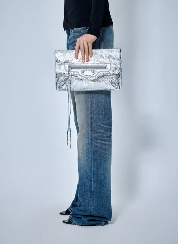 Balenciaga Le City Clutch - Silver