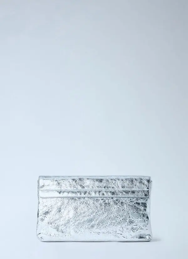 Balenciaga Le City Clutch - Silver