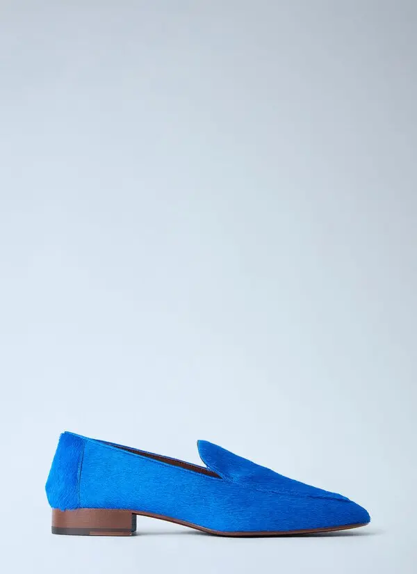 Dries Van Noten Calf Hair Loafers - Blue