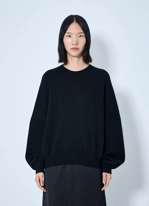 Khaite Oversized Wool-blend Sweater - Black