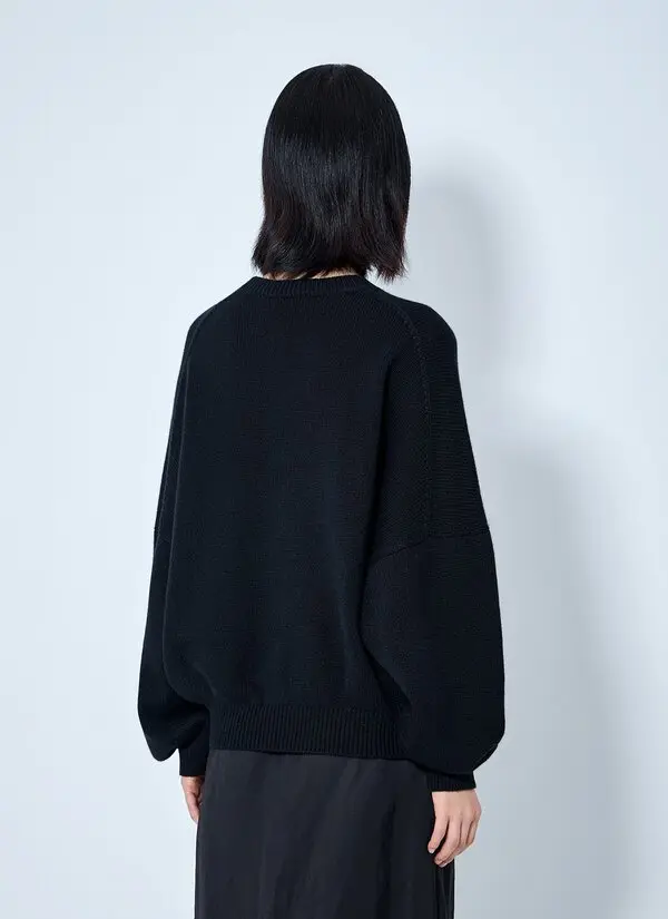 Khaite Oversized Wool-blend Sweater - Black