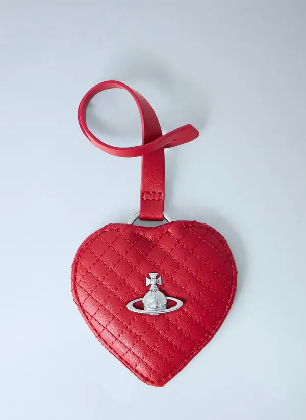 VIVIENNE WESTWOOD Heart Mirror Charm Keyring - Red