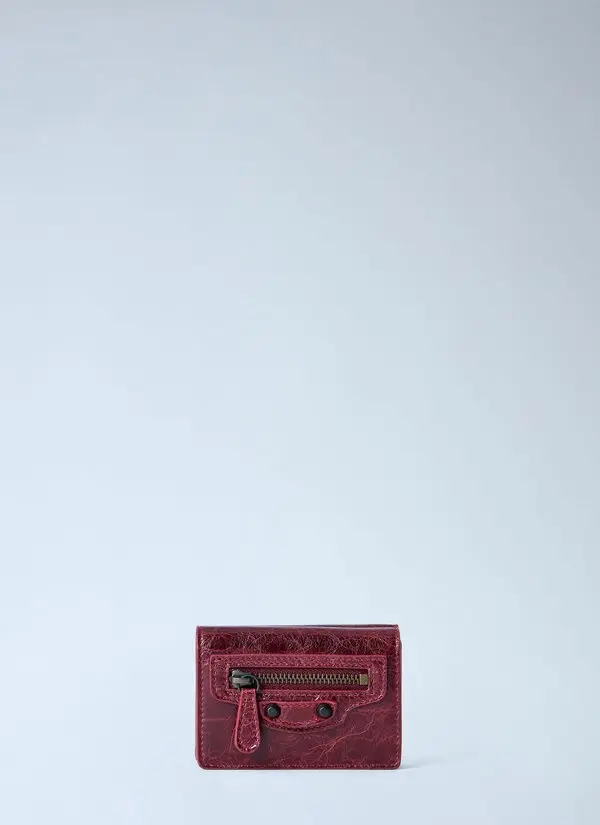 Balenciaga Le City Flap Mini Wallet - Burgundy