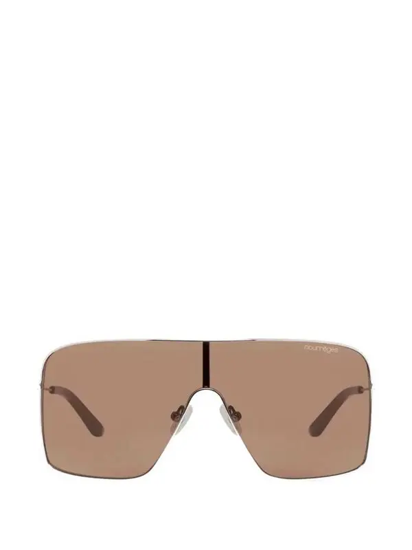 COURREGES 24 Aviator-frame Sunglasses - Brown