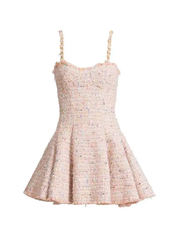 Balmain Flared Tweed Dress - Multi