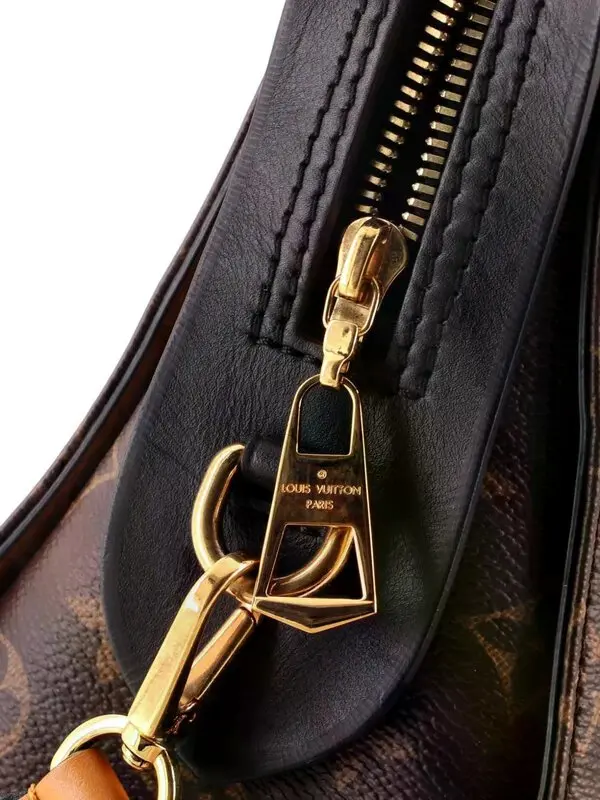 LOUIS VUITTON Tuileries Handbag Monogram Canvas With Leather Satchel - Brown