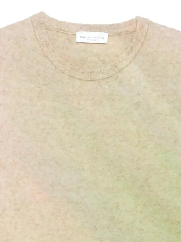 ROBERTO COLLINA Crew-neck Long-sleeve Sweater - Neutrals