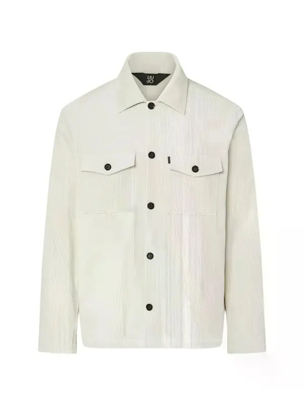 Liu Jo Jacket Overshirt In Velvet - Neutrals
