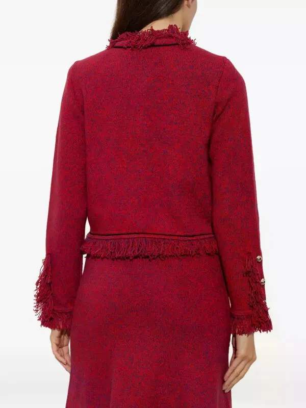 SELF-PORTRAIT Frayed Knit Jacket