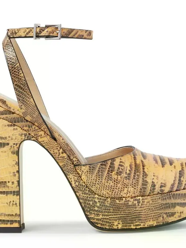 Fendi Snakeskin-effect Platform Sandals