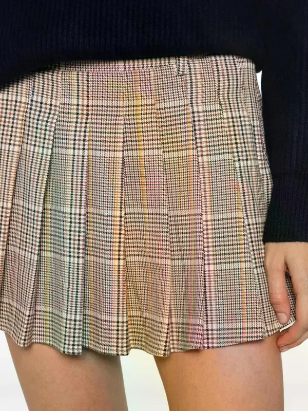 MC2 SAINT BARTH Tartan Pleated Mini Skirt