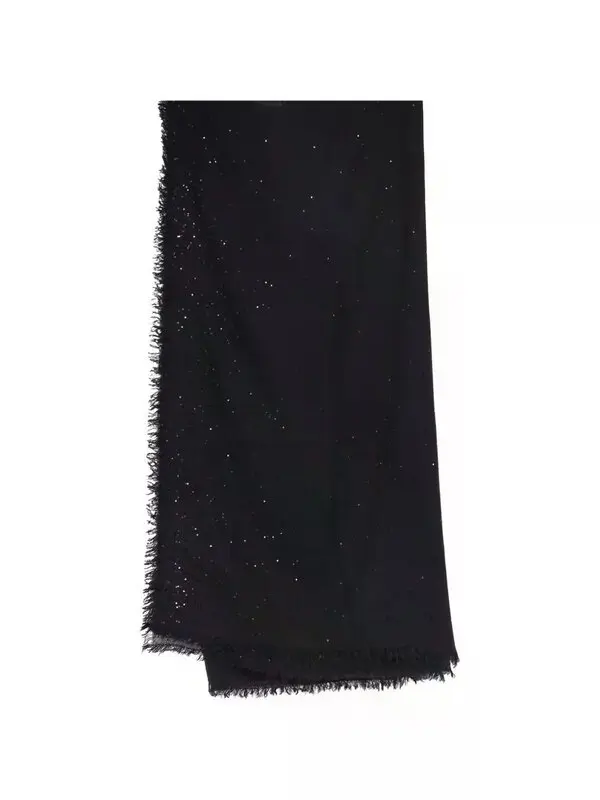 Faliero Sarti Sequin-embellished Frayed Scarf