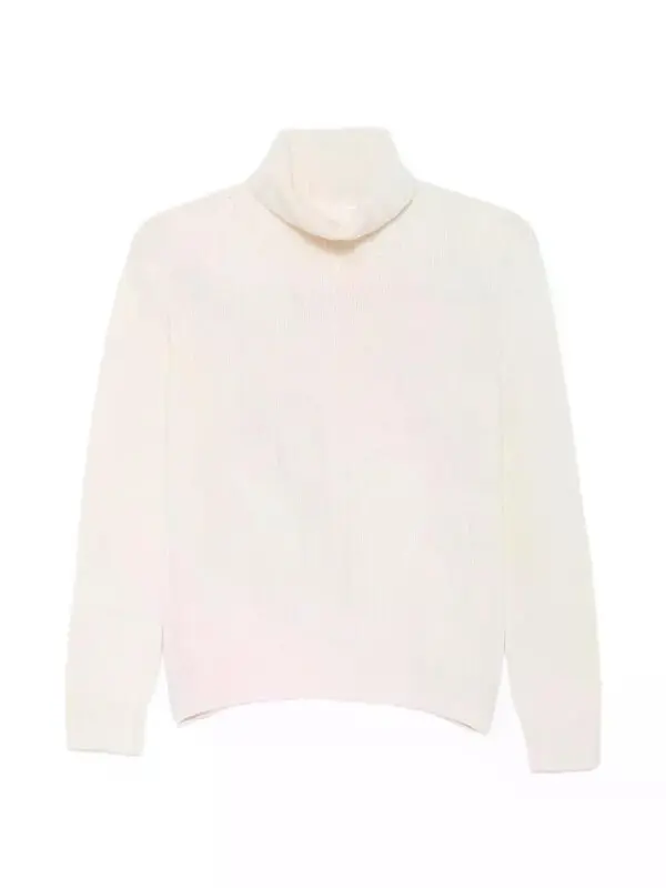 OLIVER LATTUGHI Ribbed-knit Roll-neck Sweater - Neutrals