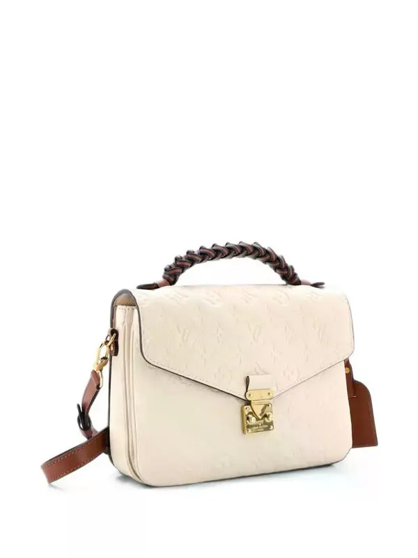 LOUIS VUITTON Braided Handle Pochette Metis Monogram Empreinte Leather Crossbody Bag