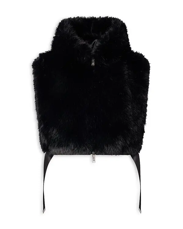 Moose Knuckles Cosmo Faux Fur Vest - Black