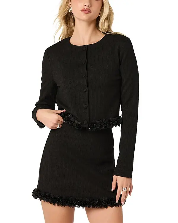 Astr The Label Claire 3d Trim Jacket - Black