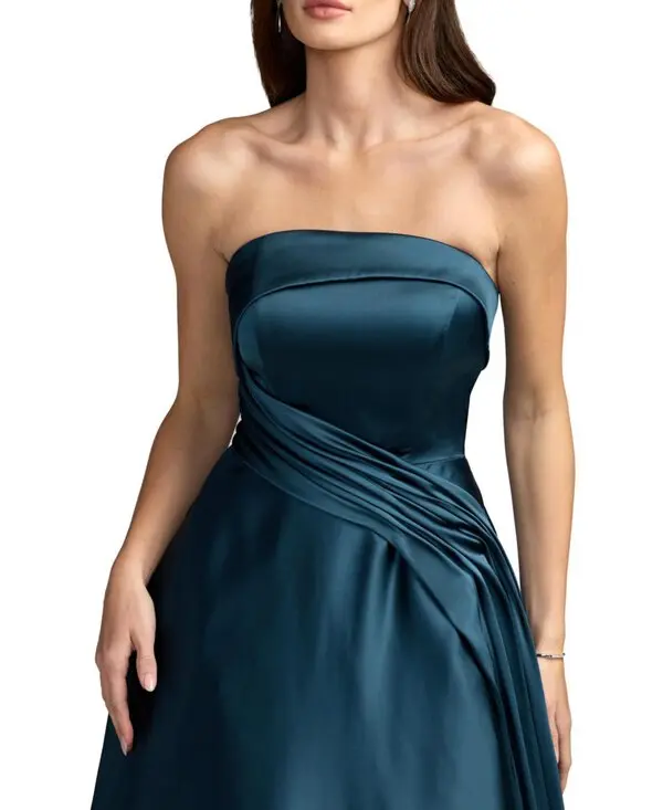 Mac Duggal Strapless Satin A-line Gown