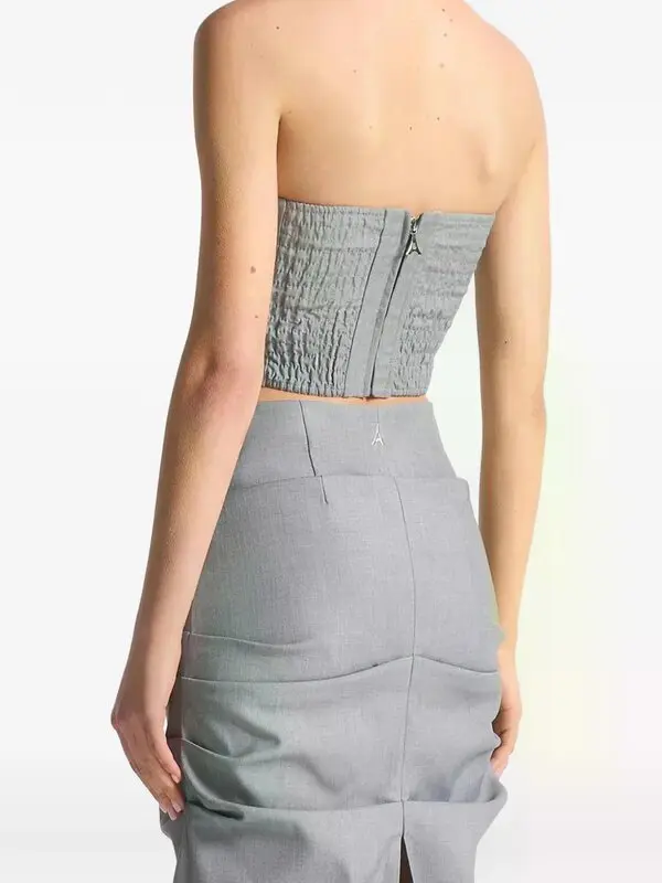 Manière De Voir Pleated Bandeau Tailored Corset Top