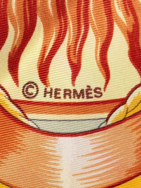 Hermès Au Delà Des Cinq Mers Silk Scarf - Yellow