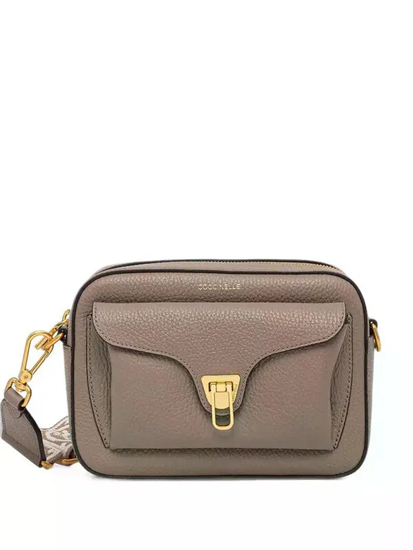 COCCINELLE Grainy-leather Crossbody Bag - Neutrals