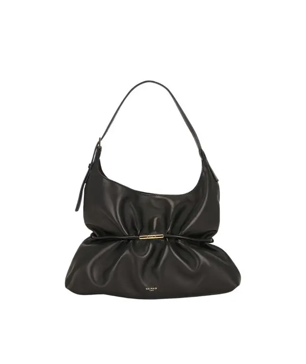 Balmain Sphynx Medium Lambskin Bag - Black