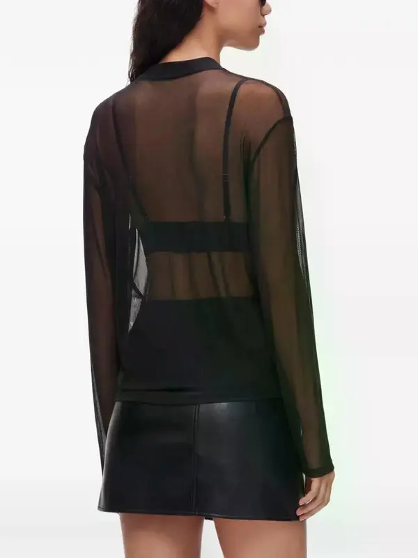 Karl Lagerfeld Long-sleeve Mesh Top