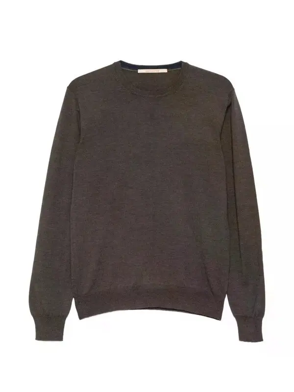 HINDUSTRIE Crew-neck Wool Sweater - Brown