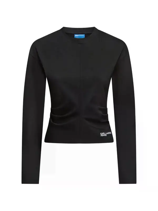 Karl Lagerfeld Gathered Long-sleeve T-shirt