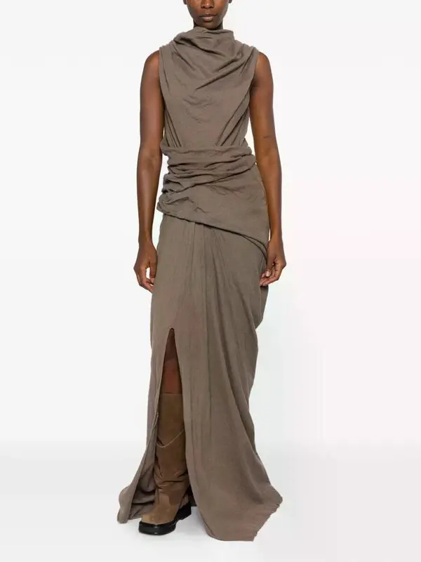 Rick Owens Draped Asymmetric Dress - Grey
