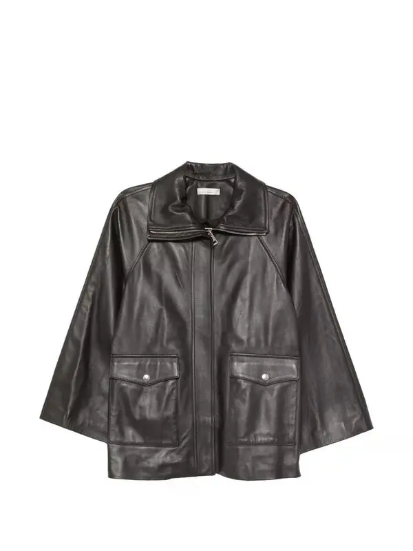 Liviana Conti Leather Raglan-sleeve Jacket