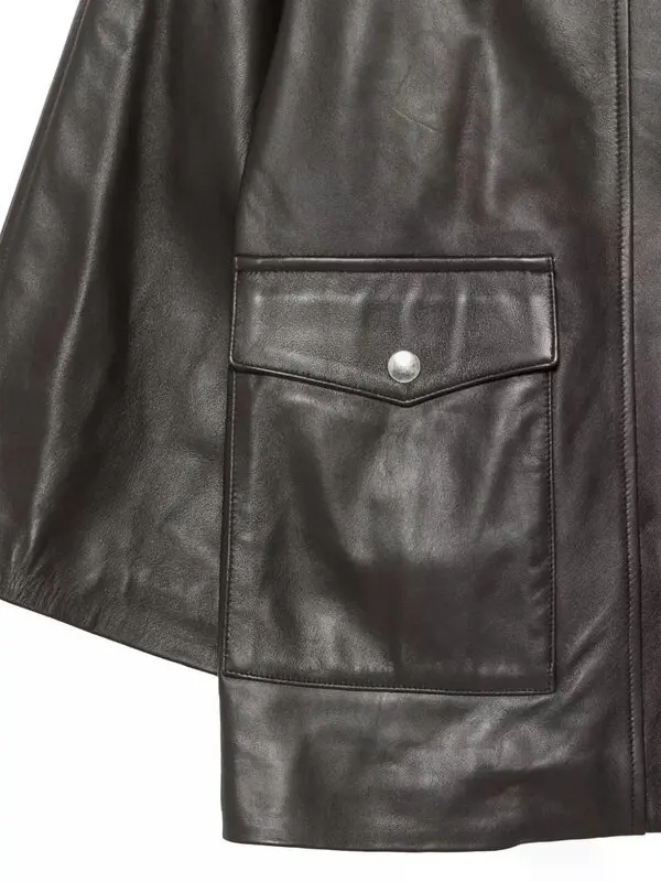Liviana Conti Leather Raglan-sleeve Jacket