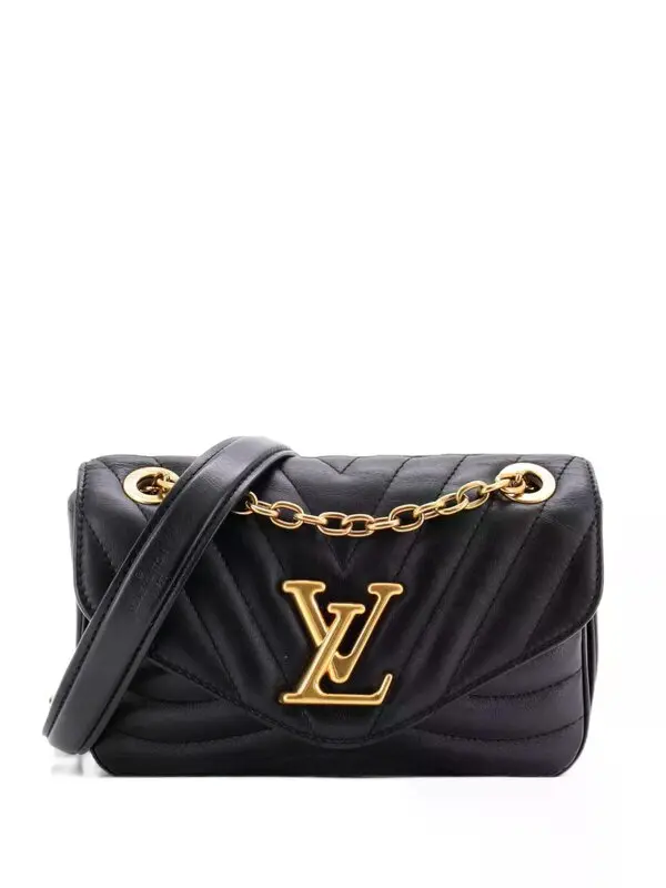 LOUIS VUITTON New Wave Chain Bag Nm Quilted Leather Pm Crossbody Bag - Black