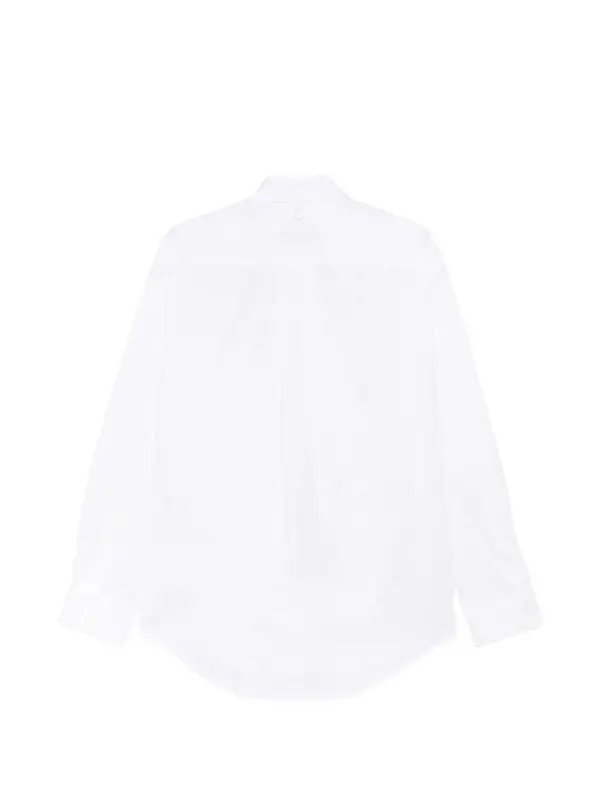 AMI Paris Logo-embossed Oversized Shirt - White