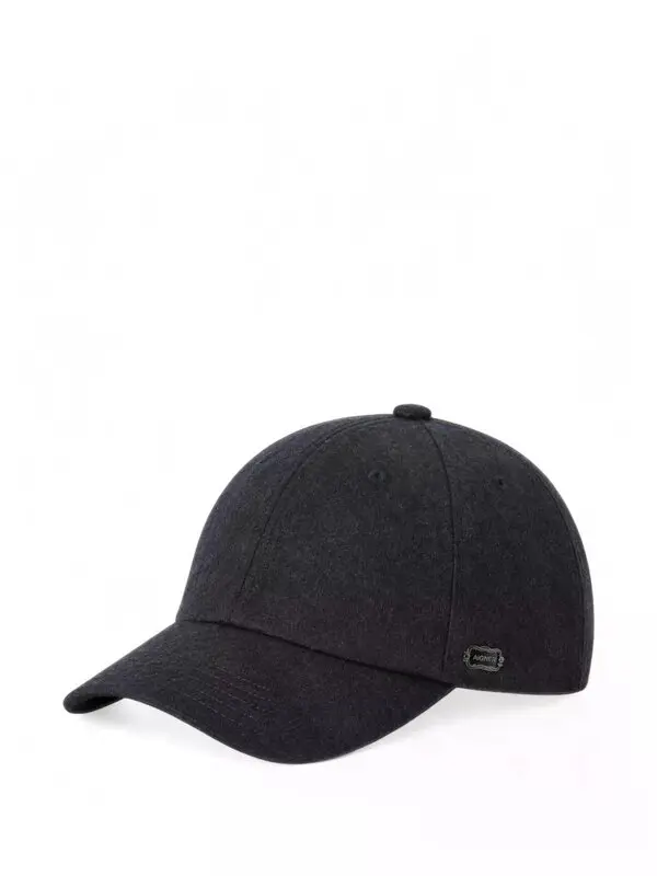 Agnona Logo-plaque Wool Baseball Cap - Blue