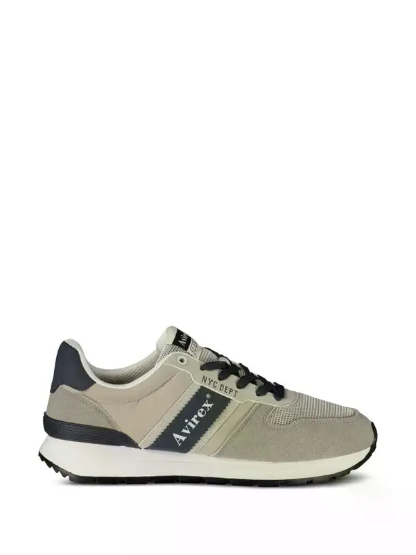 AVIREX Panelled Logo-print Sneakers - Grey