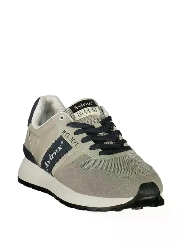 AVIREX Panelled Logo-print Sneakers - Grey