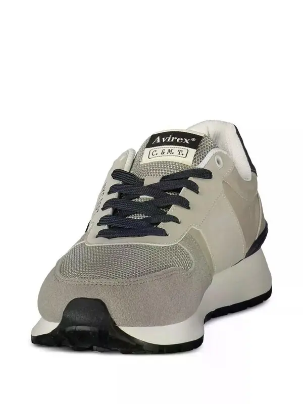 AVIREX Panelled Logo-print Sneakers - Grey