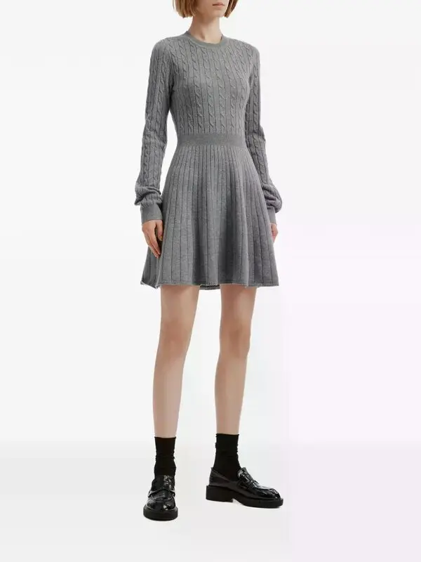 B+AB Cable-knit Pleated Dress