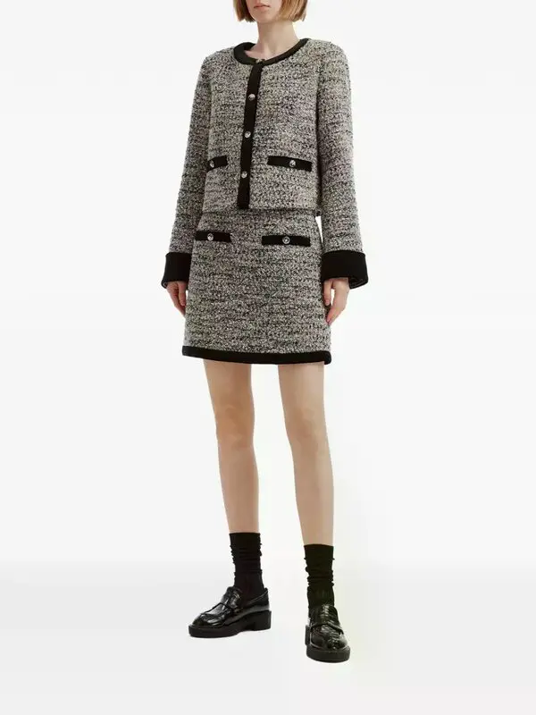 B+AB Tweed-effect Jacket And Skirt Set