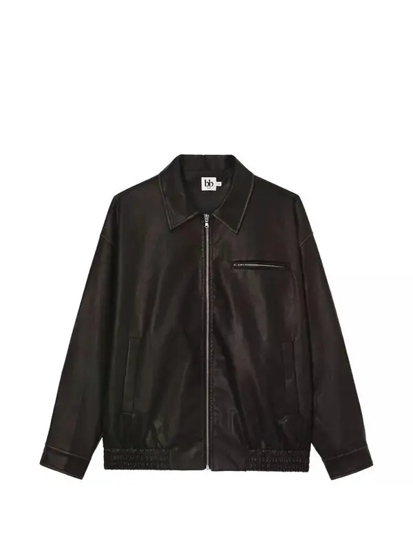 B+AB Faded-effect Zip-up Jacket - Black