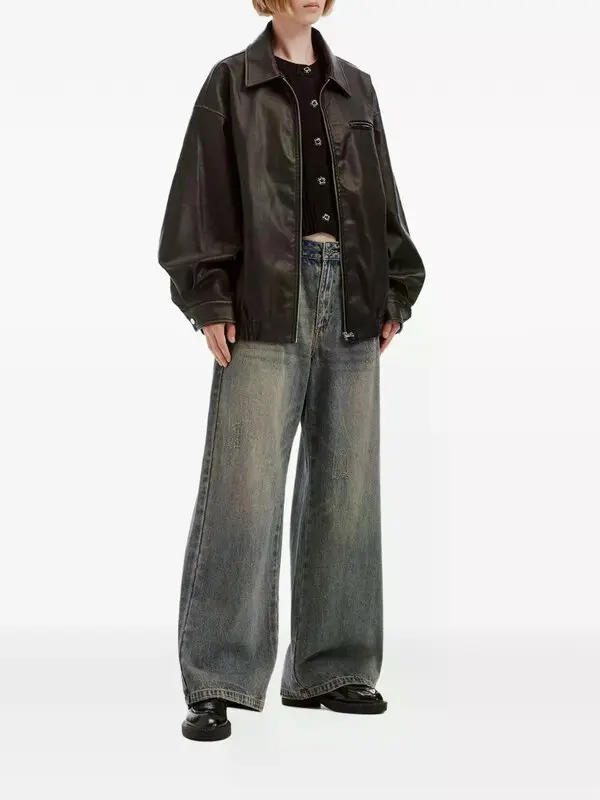 B+AB Faded-effect Zip-up Jacket