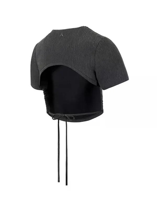 Manière De Voir Curved-hem Backless Top With Tie