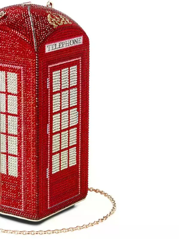 Judith Leiber Dome London Call Crystal-embellished Clutch Bag