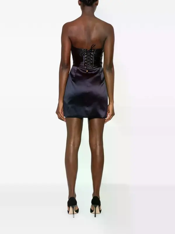 Elisabetta Franchi Lace-up Strapless Dress