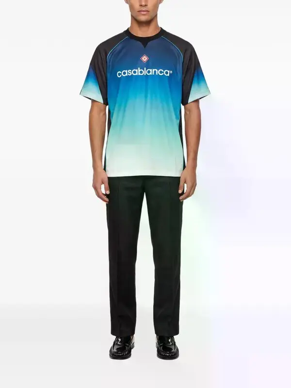 Casablanca Green Gradient Short-sleeve Football Shirt