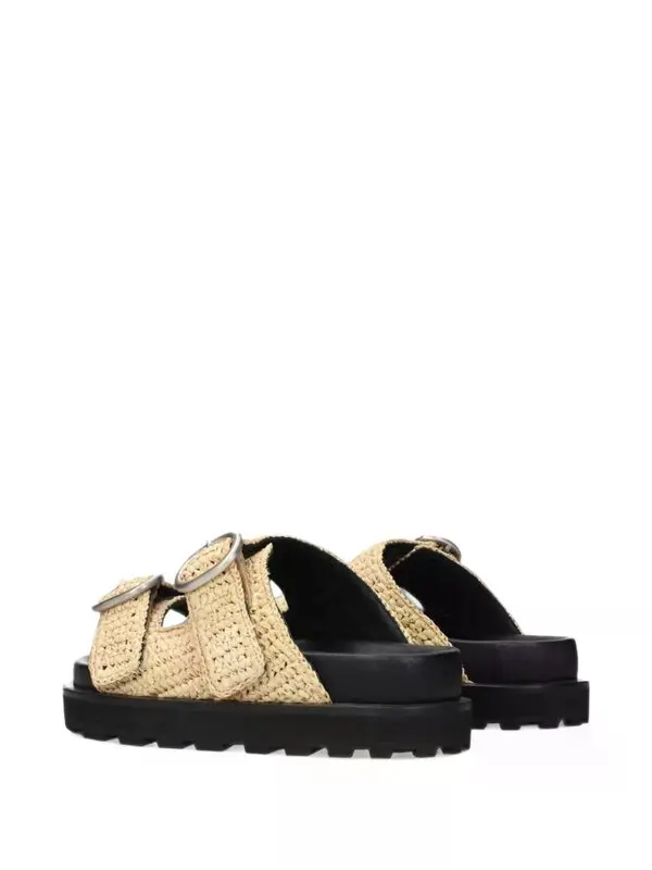 JIL SANDER Buckle-fastening Raffia Sandals
