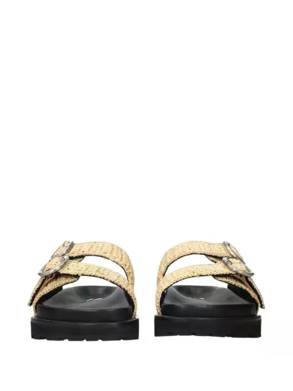 JIL SANDER Buckle-fastening Raffia Sandals