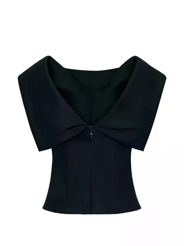 Adam Lippes Fio Pleat-detail Blouse - Black